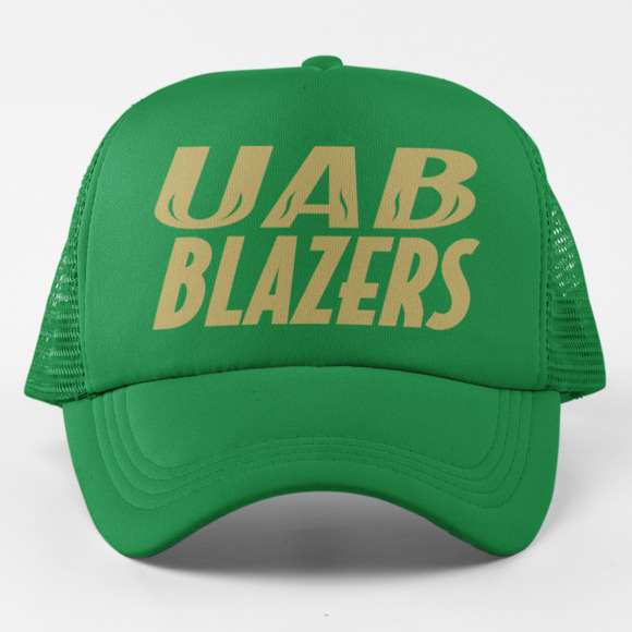 Accessories | New Uab Blazers Wordmark Logo Foam Trucker Mesh Snapback ...